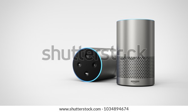 Amazon Echo 2ndgen Silver Duo Total Stock Photo 1034894674 | Shutterstock