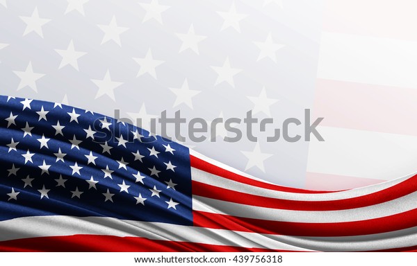 American Flag Background Empty Space Text Stock Photo 439756318 ...