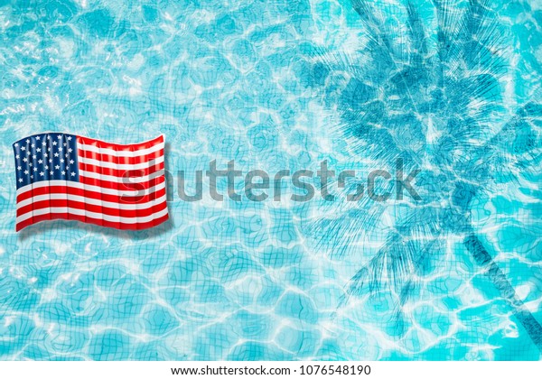 American Flag Pool Float Top View Stock Photo 1076548190 | Shutterstock
