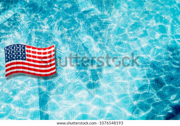 American Flag Pool Float Top View Stock Photo 1076548193 | Shutterstock