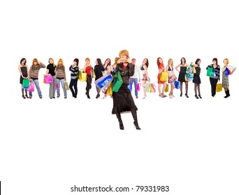 Smiling African Woman Front Diverse Crowd Stock Photo (Edit Now) 182040632