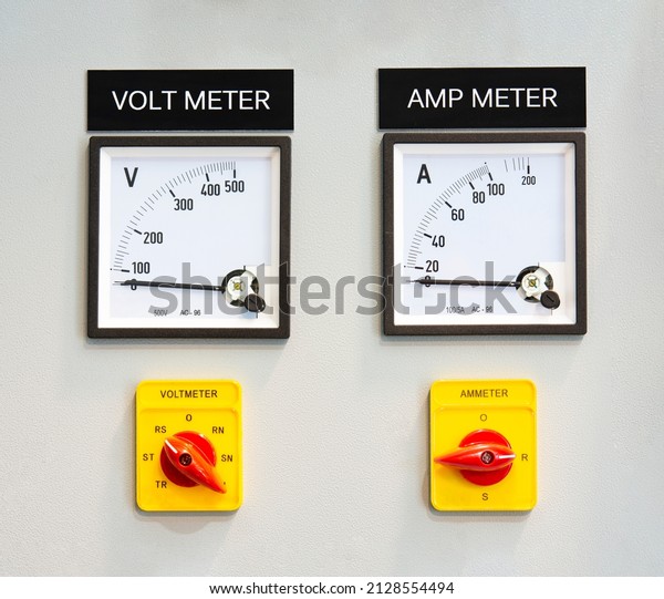 Analog Voltmeter Amp Meter Dial Arrow Stock Photo 2128554494 | Shutterstock