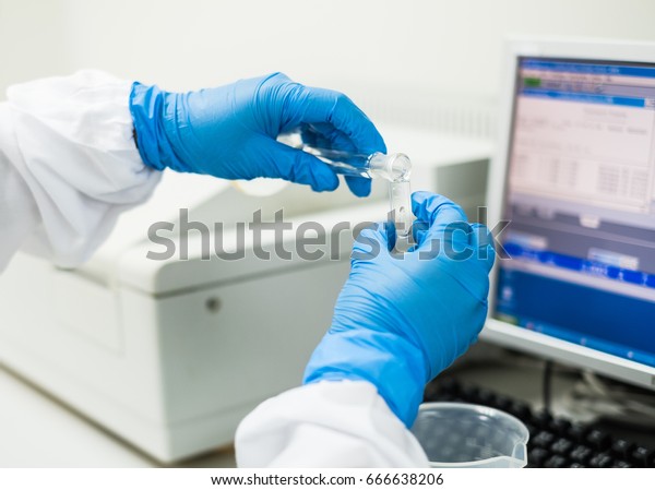 Analyst Testing Sample By Spectrometer Laboratory Stock Photo (Edit Now ...