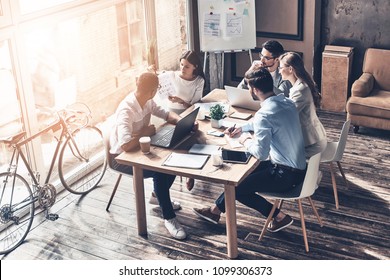 Analyzing Data Top View Young Modern Stock Photo 1099306373 | Shutterstock