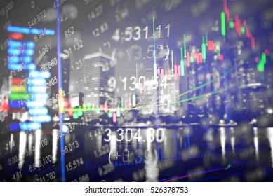 Analyzing Technical Graph Chart Financial Instrument Stock Photo ...