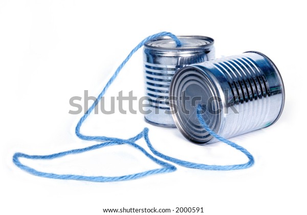 Ancient Communication Cans Connected By String Stock Photo (Edit Now ...