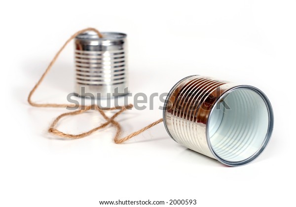 Ancient Communication Cans Connected By String Stock Photo (Edit Now ...