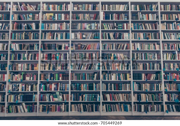 Ancient Library Interior Design Massive Wooden Stock Photo (Edit Now ...