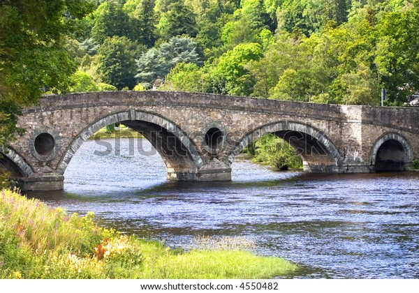 Ancient Stone Bridge Over River Tay Stock Photo 4550482 | Shutterstock