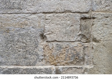 Ancient Wall Made Rectangular Natural Factured Stock Photo 2114893736 ...