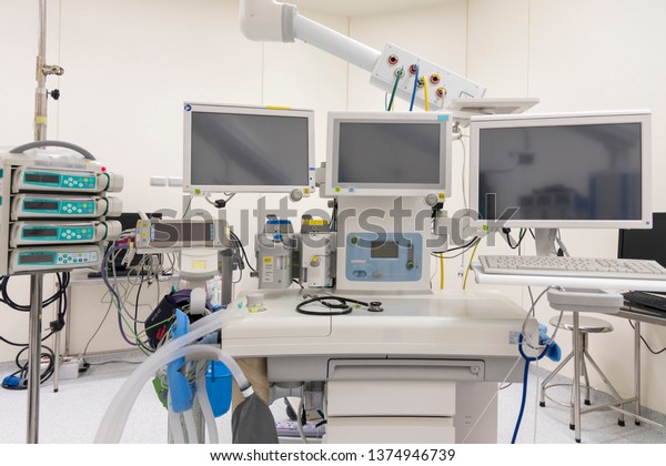 Anesthetic Machine Empty Screen Inside Modern Stock Photo 1374946739 ...