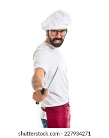 Angry Chef Attacking Knife Stock Photo 227934271 | Shutterstock