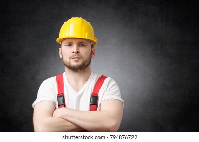 Happy Smiling Construction Worker Clapping His Foto de stock 1021002637 ...
