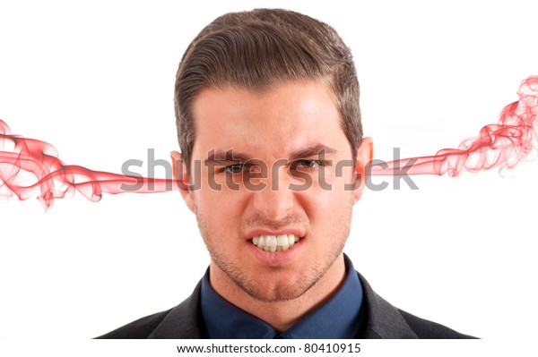 Angry Frustrated Businessman Exploding Head Stock Photo 80410915 ...