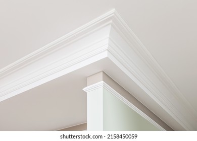 Angular Ceiling Skirting Made Classic White Stock Photo 2158450059 ...