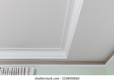 Angular Ceiling Skirting Made Classic White Stock Photo 2158450065 ...