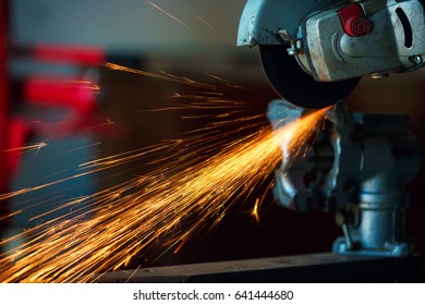 Angular Grinding Machine Cutting Metal Sparks Stock Photo (Edit Now ...