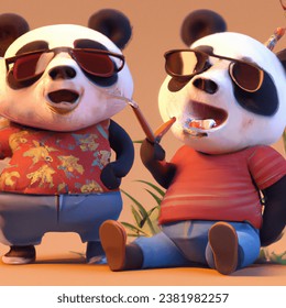 Animated Character 3d Image Two Stoned AI-generated image 2381982271 ...