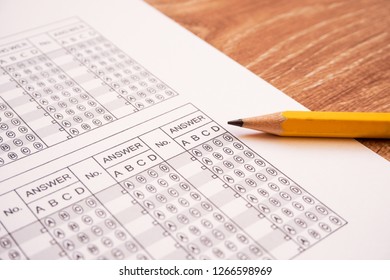 Answer Sheet Mark Sheet Stock Photo (Edit Now) 1266602554