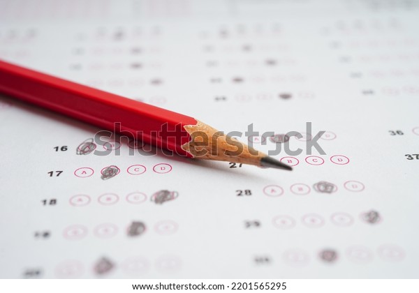 Answer Sheets Pencil Drawing Fill Select Stock Photo 2201565295 ...