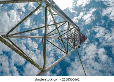 Antenna Tower Structure That Triangular Shape Stock Photo 2138360661 ...