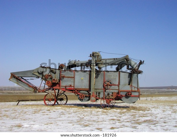 Antique Threshing Machine Stock Photo (Edit Now) 181926