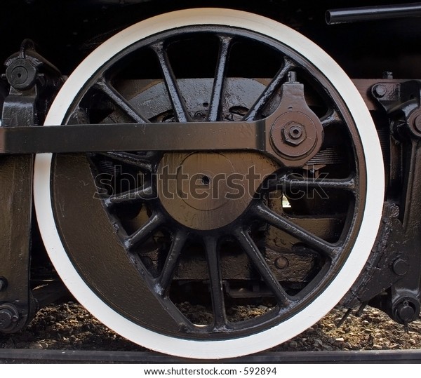 Antique Train Wheel Stock Photo (Edit Now) 592894
