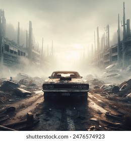 Apocalyptic Car AI-generated image 2470795887 | Shutterstock