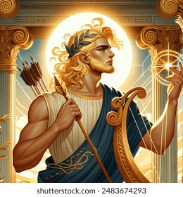 Greek God Apollo Gold AI-generated image 2406635227 | Shutterstock
