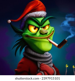 App Icon Vector-style Image Grinch Rolling AI-generated image ...