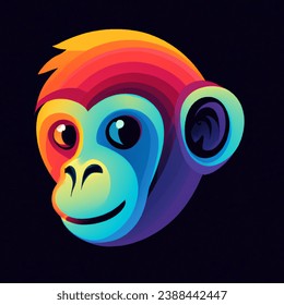 App Icon Vector-style Image Monkey Smoking AI-generated image ...