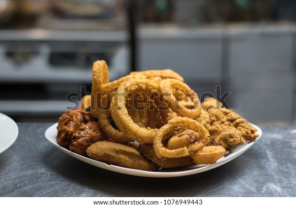 Appetizer Sampler Plate Stock Photo (Edit Now) 1076949443