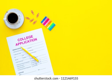Apply College Empty College Application Form Stock Photo 1125606014 ...