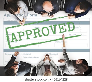 Approved Accepted Application Form Mark Concept Stock Photo 436164229 ...