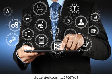 Ar Virtual Screen Dashboard Project Management Stock Photo 1115879075 ...
