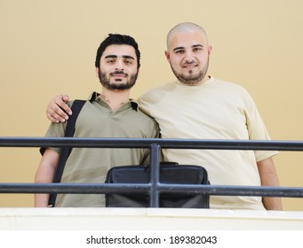 Arabic Students Posing At Campus PPT template 43 | CrystalGraphics