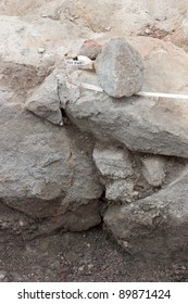 Archaeological Study Base Wall Medieval Period Stock Photo 89871424 ...