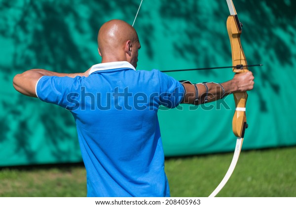 Archer Shooting Range Bow Arrow Stock Photo (Edit Now) 208405963