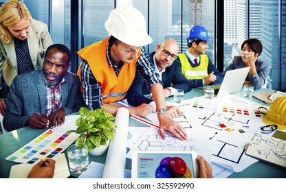 Architect Engineer Planning Project Construction Site Stock Photo ...