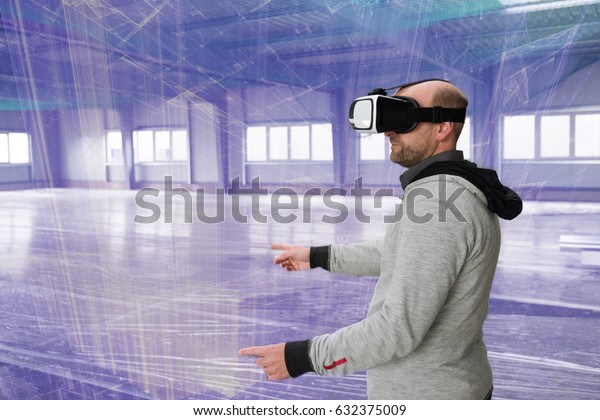 Architect Vr Visor Exploring Industrial Building Stock Photo 632375009 ...