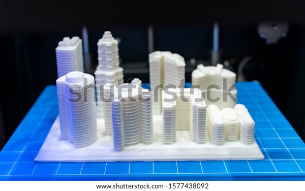 Architectural Model Printed 3d Printer 3d Stock Photo 1577438092 ...