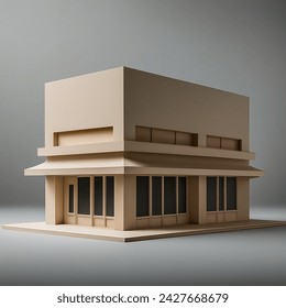 Architecture Frontal View Modern Building White AI-generated image ...