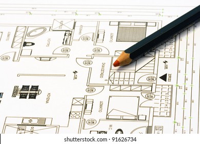 Architectural Plan Drawing Tools Stock Photo 91626734 | Shutterstock