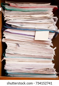Archive Record Stack Paper Blank Bookmark Stock Photo 734152741 ...
