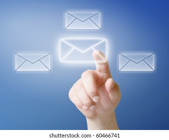 Arm Press Button Envelope Icon On Stock Photo (Edit Now) 60466741