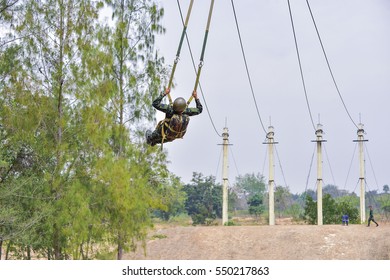 Army Commandos Practice Rappelling Tower Stock Photo 550217863 ...