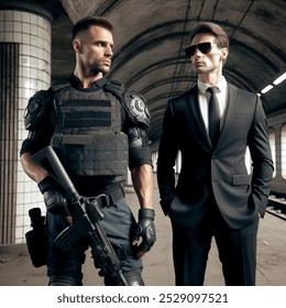Arnold Schwarzenegger Dressed Commando Facing Agent AI-generated image ...