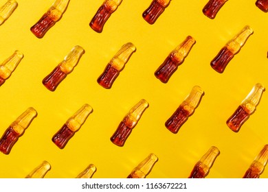Array Cola Bottle Shaped Gummy Candies Stock Photo 1163672221 ...