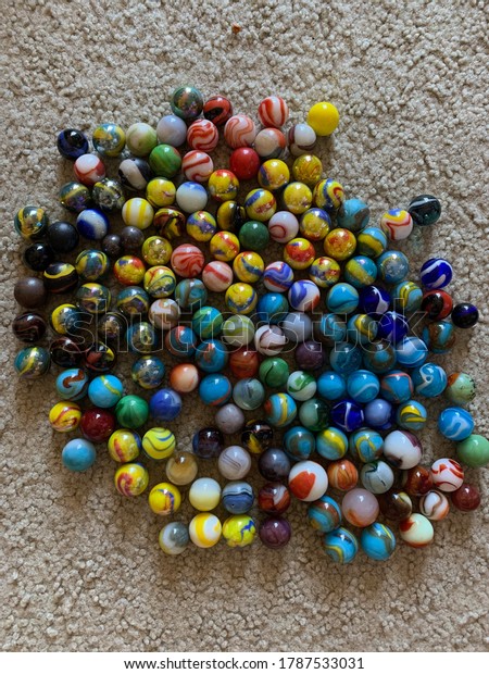 Array Colorful Marbles Beautiful Marbles Different Stock Photo ...