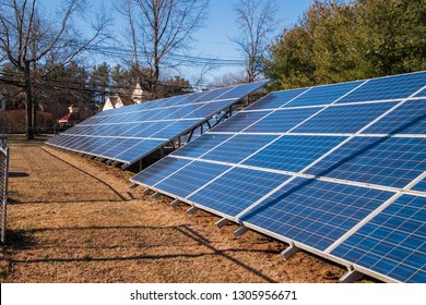 Array Solar Panels Field Trees Houses Stock Photo 1305956671 | Shutterstock